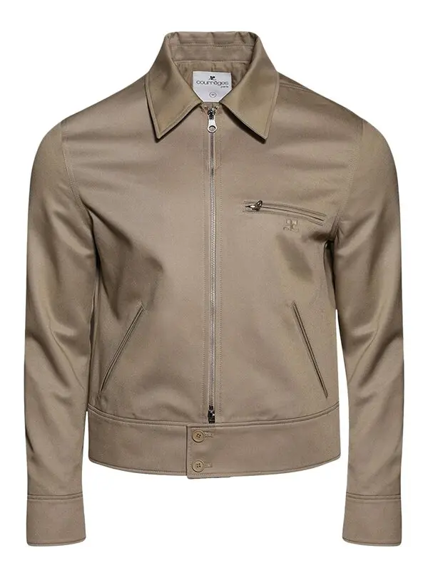 COURREGES Logo Patch Jacket - Tan