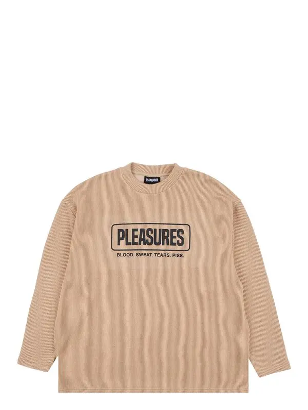 PLEASURES Fresno Knit Long-sleeve - Tan
