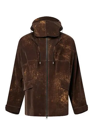 Loewe X On Flocked Woven Jacket - Chocolate Brown
