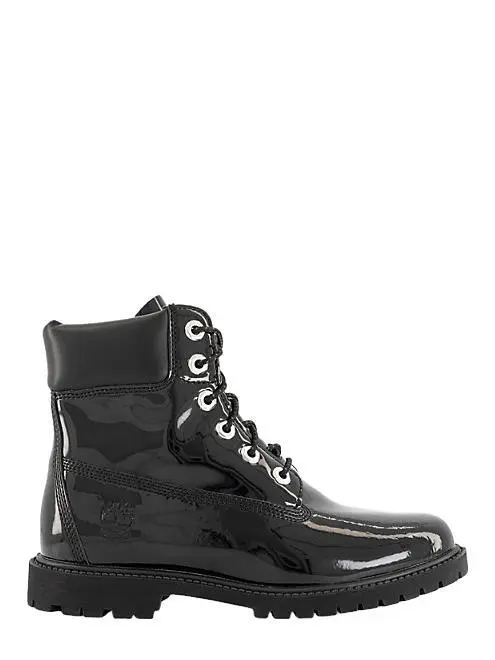 Timberland Premium 6-inch Waterproof Leather Boots - Black Patent Leather