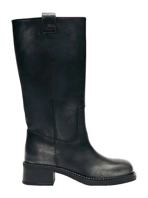 ALOHAS Sajan Leather Knee-high Boots - Black Leather