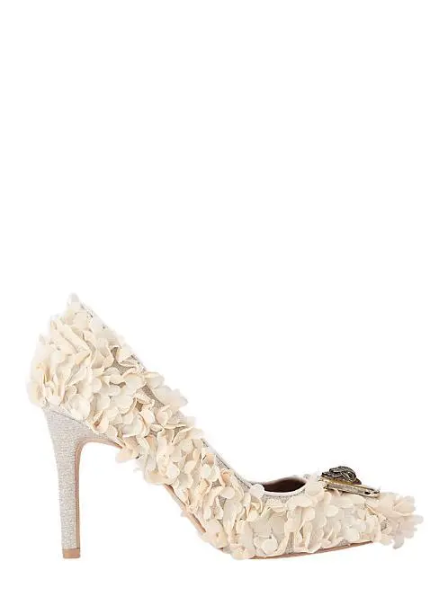 Kurt Geiger Pimlico Woven Heeled Courts - Beige Comb