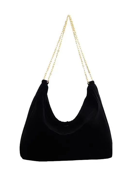 NEOUS Velvet Shoulder Bag - Black