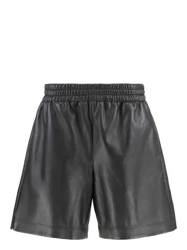 Gucci Leather And Jersey Shorts - Black