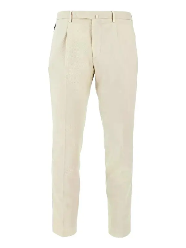 SANTANIELLO Arechi Pressed Crease Trousers - Neutrals