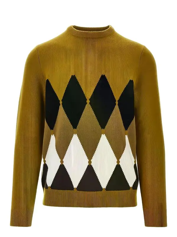 BALLANTYNE Argyle Pattern Sweater - Brown