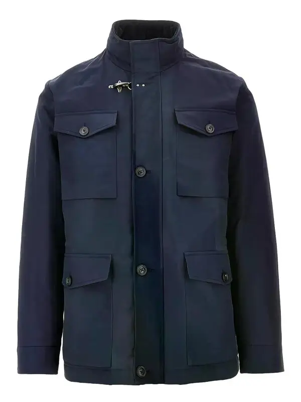 FAY Buttoned Field Jacket - Blue