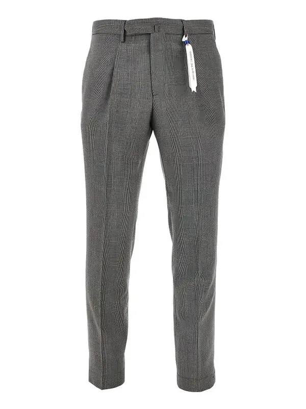 SANTANIELLO Arechi Pressed Crease Trousers - Grey
