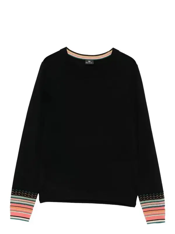 Paul Smith Striped Cuff Sweater - Black