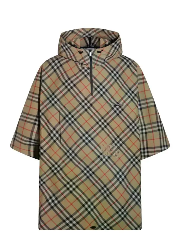 Burberry Check Cady Cape - Neutrals