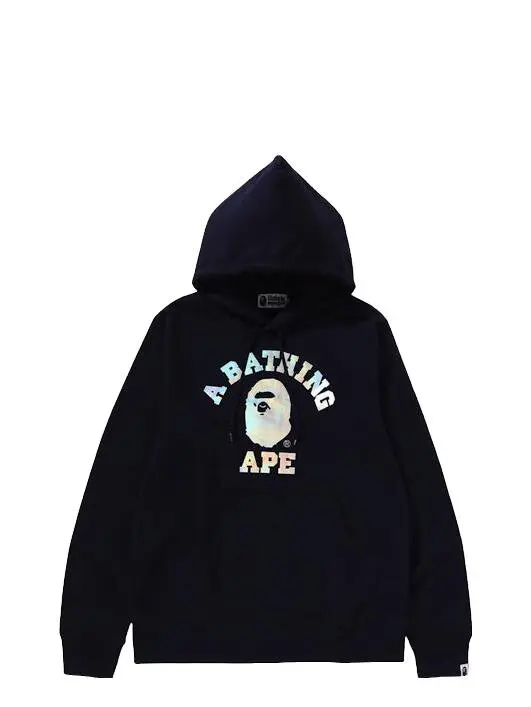 BAPE Aurora College Pullover Hoodie - Navy Blue