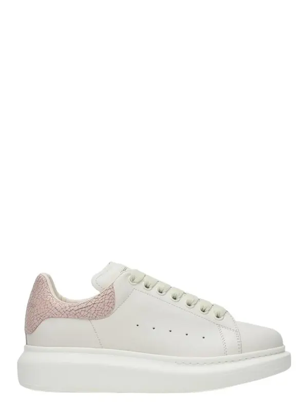 Alexander McQueen Oversized Cracked Sneakers - White/pink
