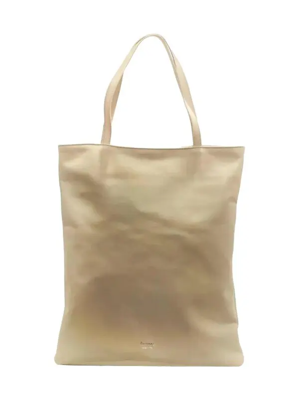 LA ROSE Leather Tote Bag - Neutrals