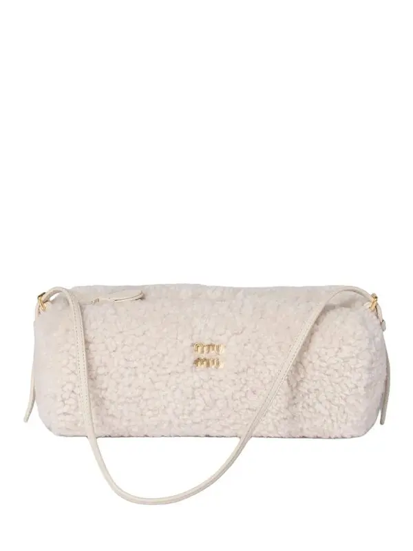 Miu Miu Shearling Pouch - Ivory