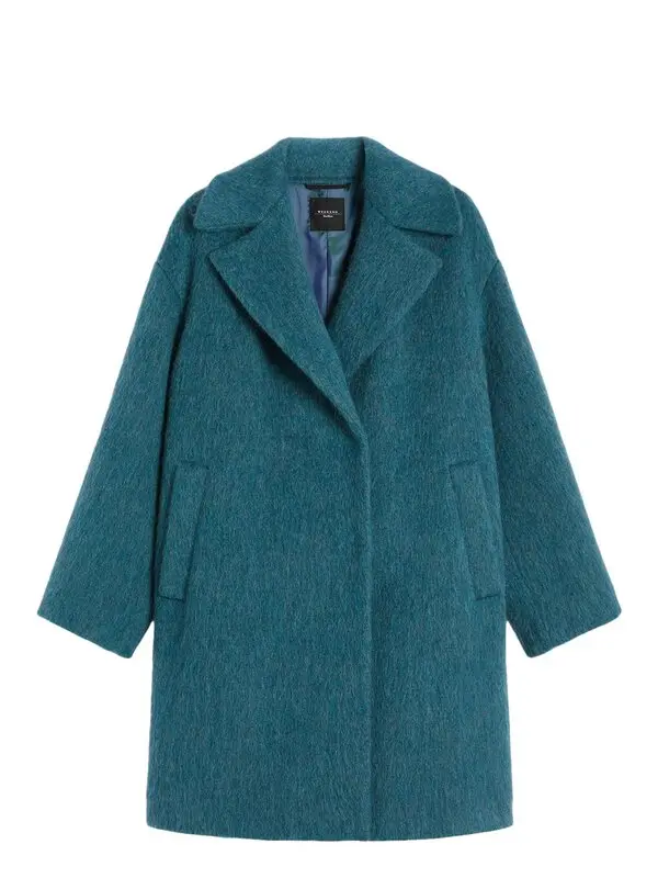 Max Mara Rada Wool Alpaca & Mohair Midi Coat - Oil
