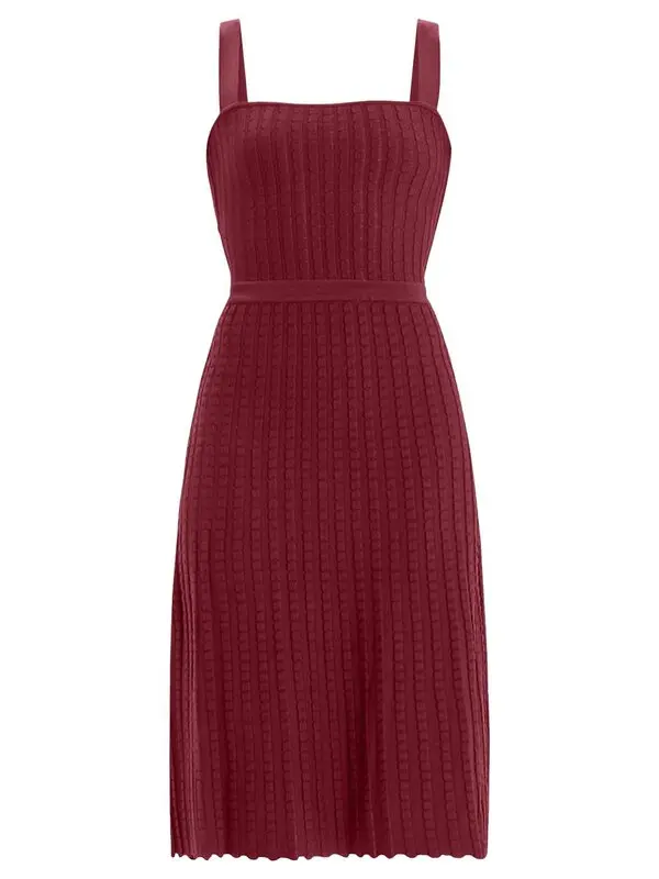 Herve Leger Anastasia Knit Midi Dress - Redrock