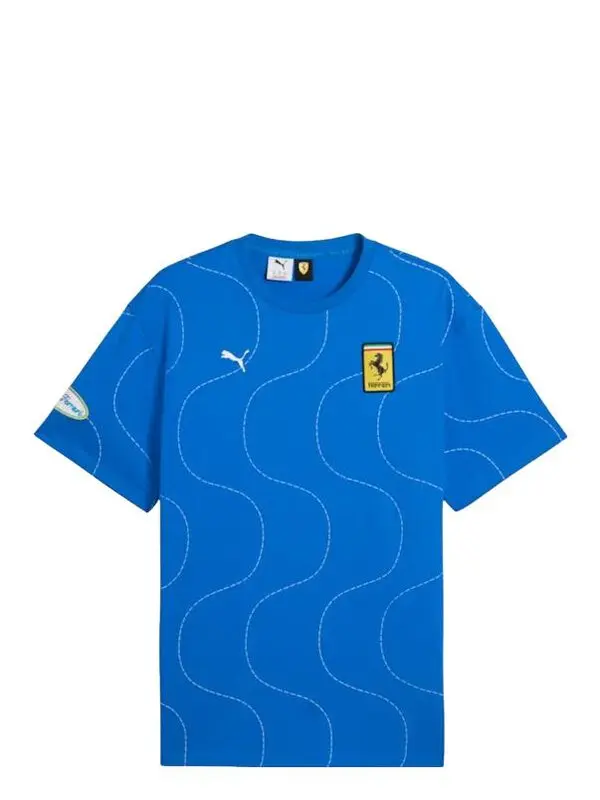 PUMA Scuderia Ferrari Hp Monza Tee Shirt Stee Shirtr Blue - Steer Blue