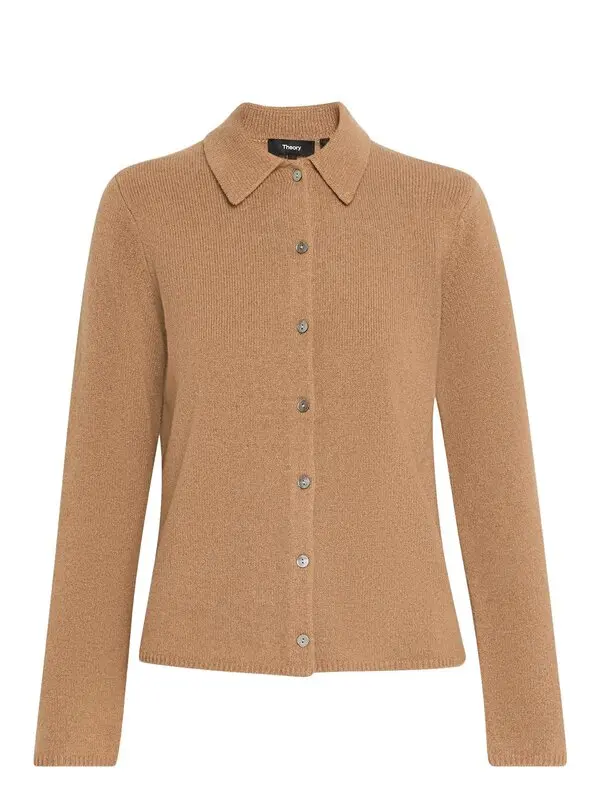 Theory Cashmere Button-front Shirt - Cml