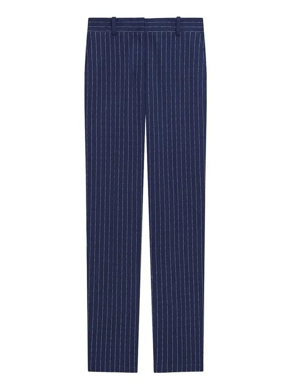 Theory Pinstripe Slim Pants - Navy Multi