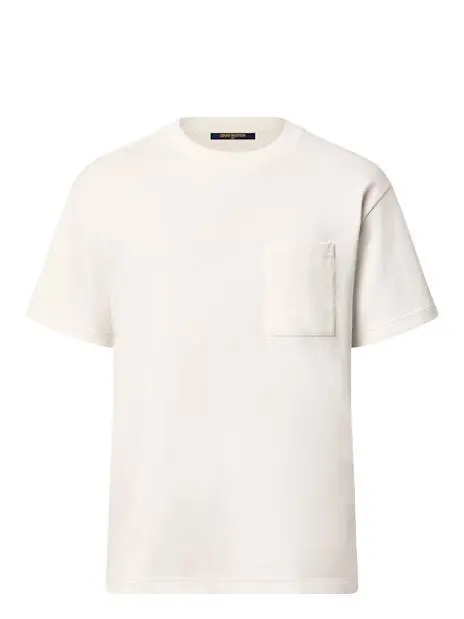 LOUIS VUITTON Pique Cotton T-shirt - Blanc Lait