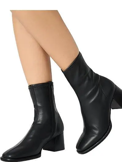 Pink Steve Madden Pammy Ankle Boots - Black