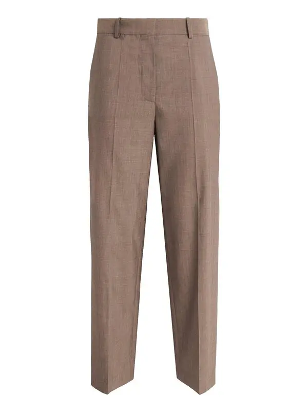 JOSEPH Wool Trina Slim Trousers - Brown