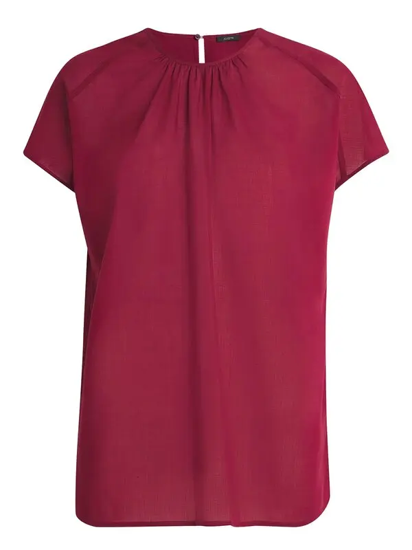JOSEPH Wool-blend Broca Blouse - Red