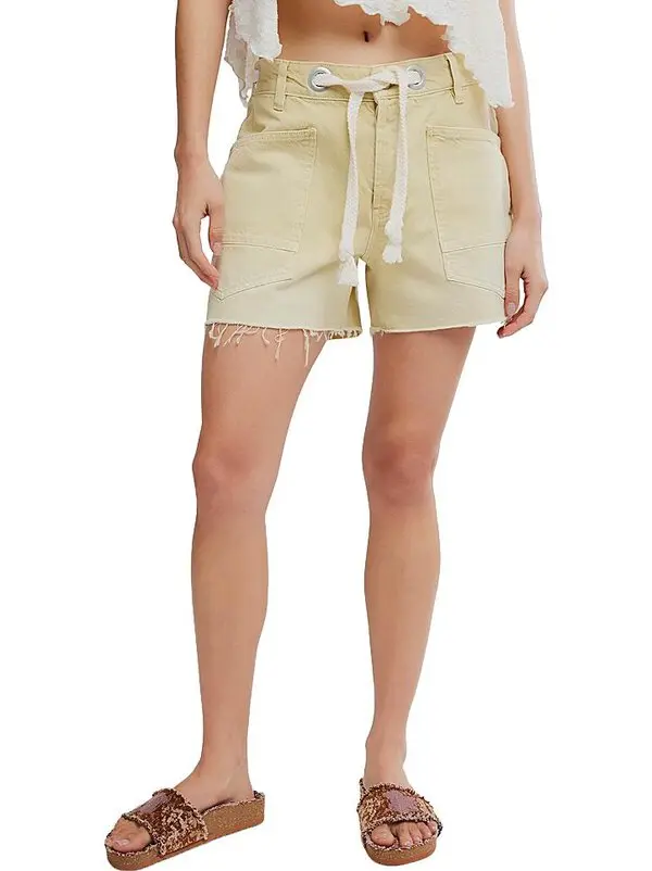 Free People Moxie Denim Shorts - Whipped Butter