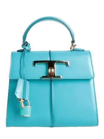 TOD'S Leather Handbag With Appliqués - Blue