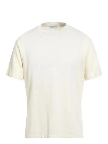 WOOL & CO T-shirt Cream Size Linen, Elastane - White
