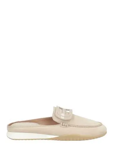 Hogan Leather Mules - Beige