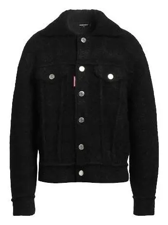 Dsquared2 Jacket In Alpaca Wool And Polyester - Black