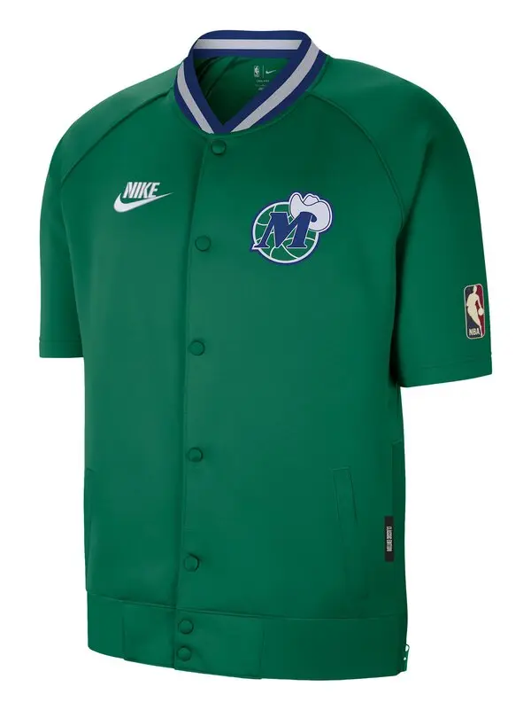 Nike Dallas Mavericks Hardwood Classics Dri-fit Nba Short-sleeve Jacket - Green