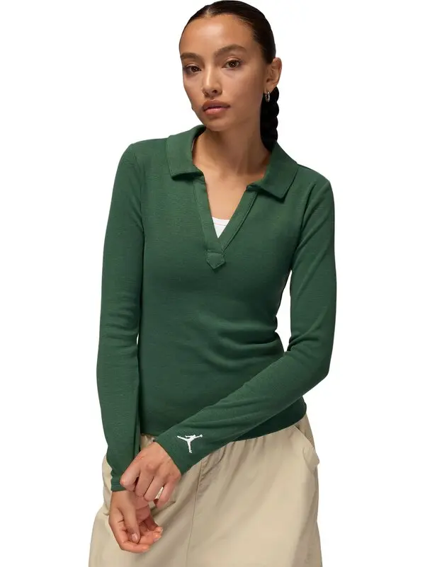 JORDAN Long-sleeve Knit Top - Green