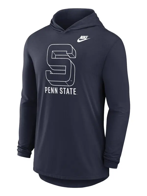 Nike Penn State Legacy Dri-fit College Long-sleeve Hooded T-shirt - Blue