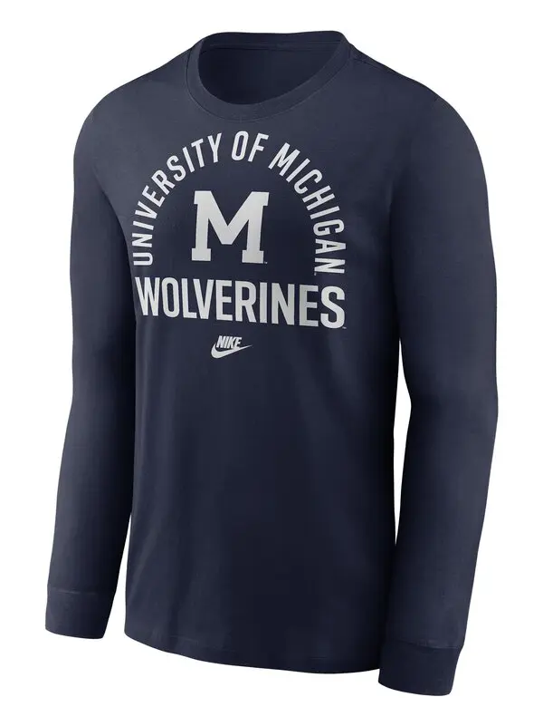 Nike Michigan Legacy Arched Logo College Long-sleeve T-shirt - Blue