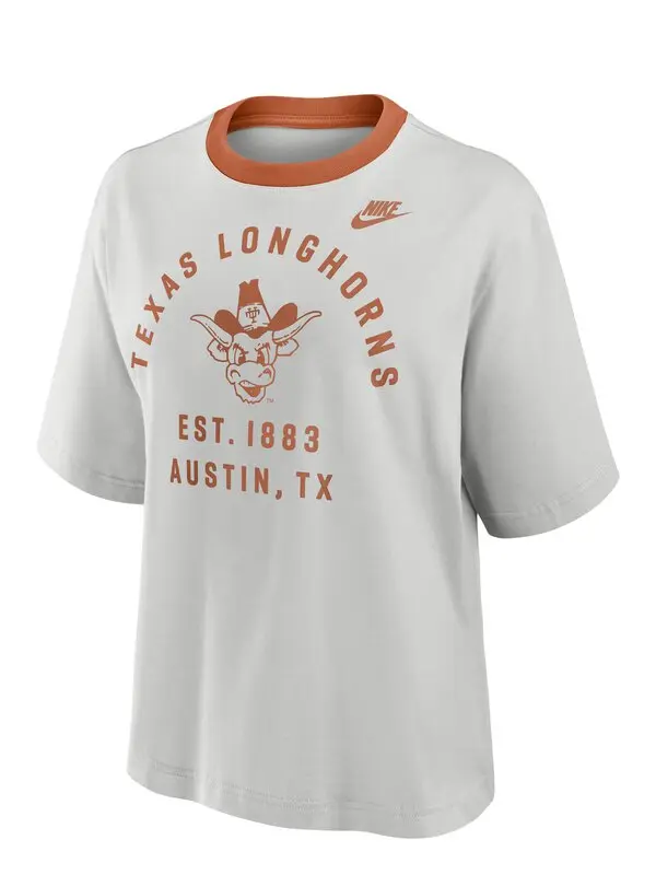 Nike Texas Legacy Arch Script Boxy College T-shirt - Grey
