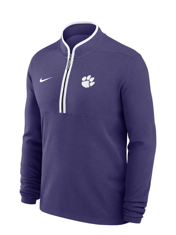 Nike Clemson Victory Dri-fit College Half-zip Long-sleeve Top - Grey