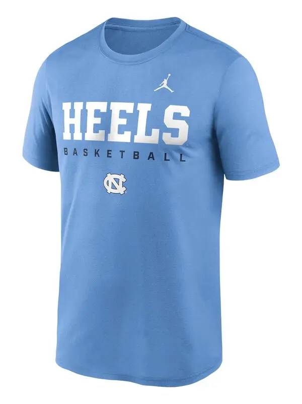 JORDAN North Carolina Courtside Basketball Legend Brand Dri-fit College T-shirt - Blue