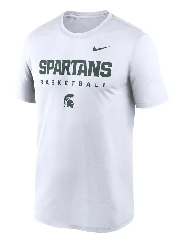 Nike Michigan State Courtside Basketball Legend Dri-fit College T-shirt - White