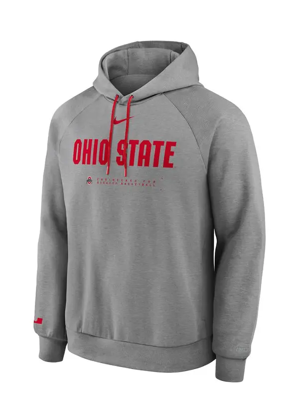 Nike Ohio State Courtside Basketball Dri-fit Pullover Hoodie - Grey
