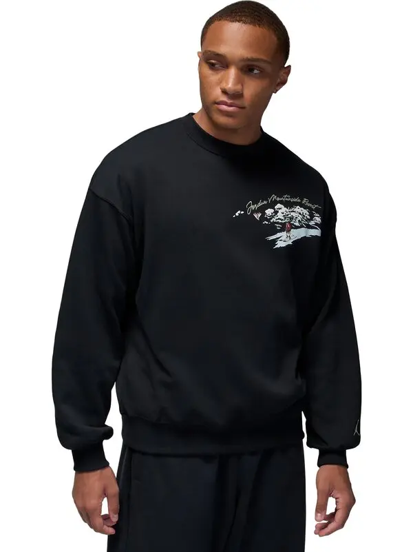 JORDAN Brooklyn Fleece Crew-neck Sweatshirt - Black