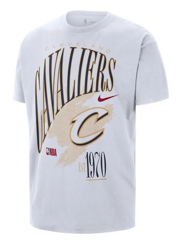 Nike Cleveland Cavaliers Hardwood Classics Vintage Short-sleeve Ringer T-shirt - White