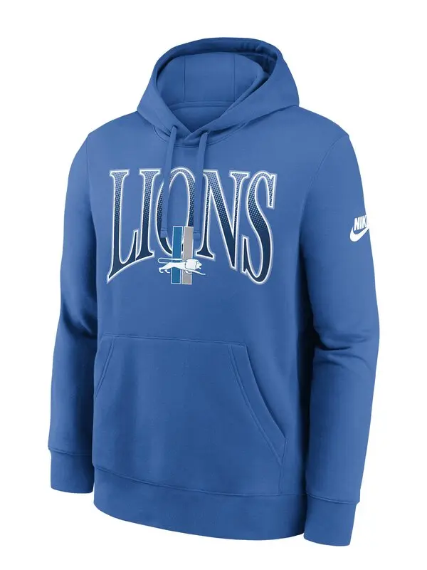 Nike Detroit Lions Rewind Club Nfl Pullover Hoodie - Blue