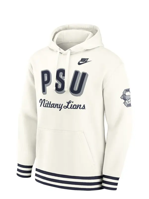 Nike Penn State Legacy Retro Pullover Hoodie - White