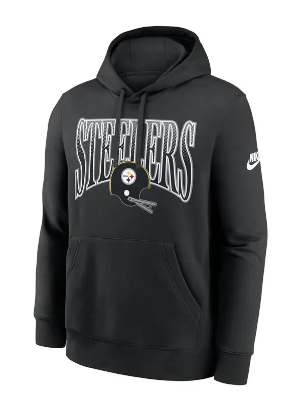Nike Pittsburgh Steelers Rewind Club Nfl Pullover Hoodie - Black