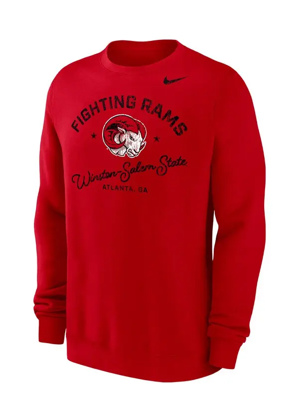 Nike College Fleece Crew-neck Sweatshirt - Red
