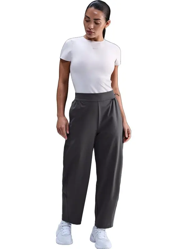 Nike 24.7 Perfectstretch Dri-fit High-waisted Loose Barrel-leg Pants - Grey