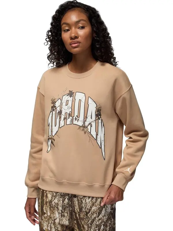 JORDAN Brooklyn Fleece Realtree Crew-neck Sweatshirt - Brown