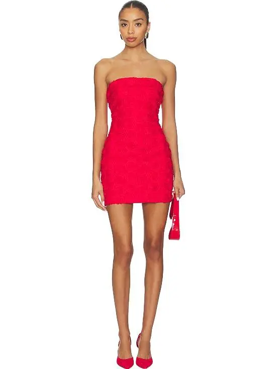 MORE TO COME Rosalia Mini Dress - Raspberry